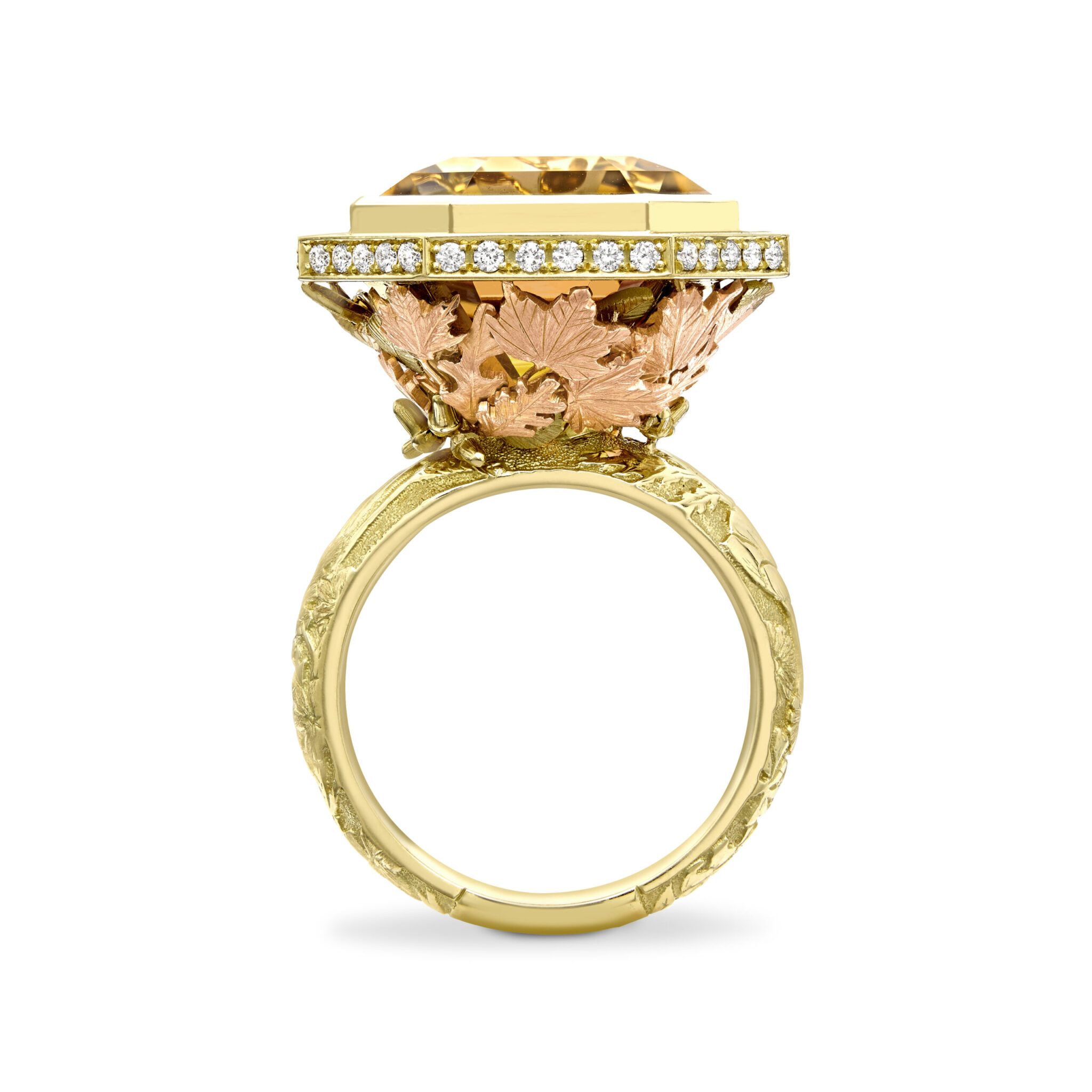Autumn Tourmaline & Diamond Floribunda Ring - Theo Fennell Ltd