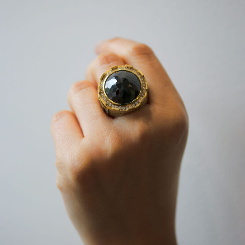 Black Diamond Castle Ring - Theo Fennell Ltd