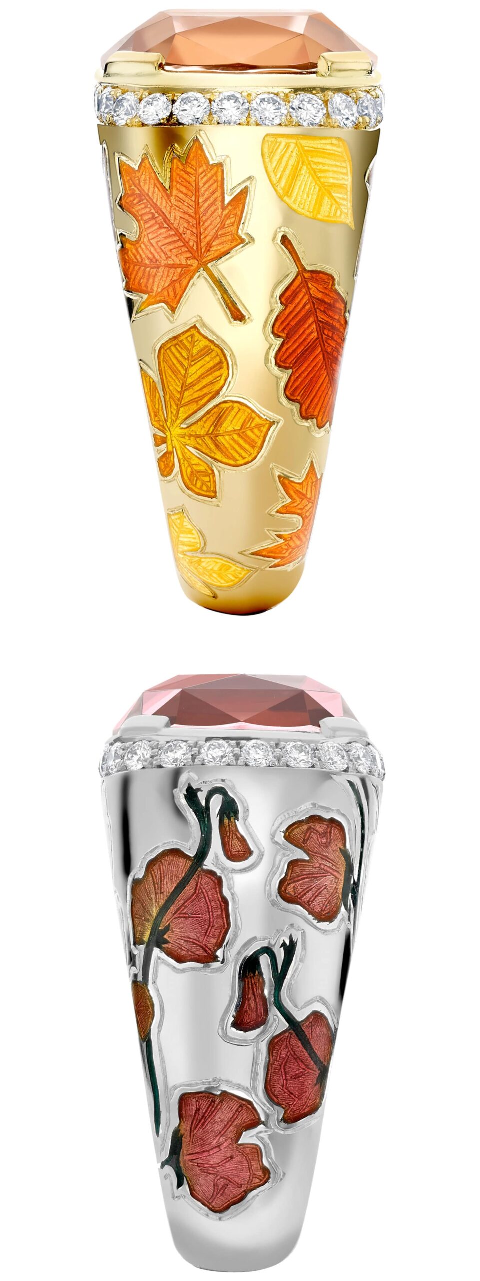 Autumn & Sweet Pea Rings - Theo Fennell Ltd